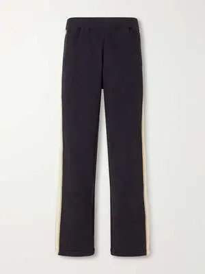 Aimé Leon Dore Straight-leg Striped Cotton Sweatpants - Black