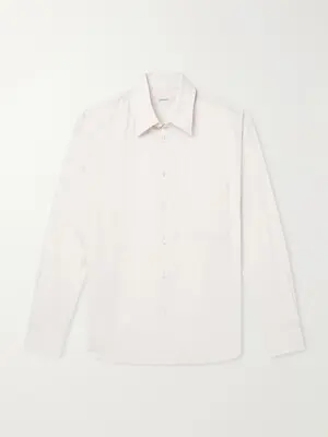 LEMAIRE Cotton And Silk-blend Shirt - Neutrals