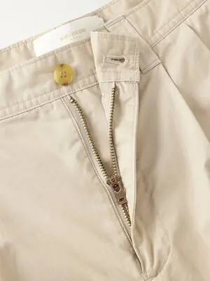 Aimé Leon Dore Straight-leg Pleated Cotton Trousers