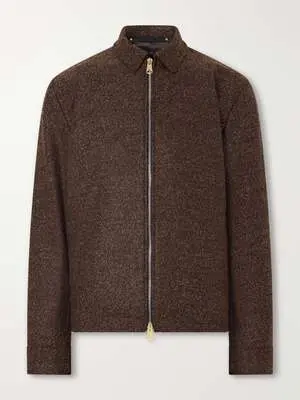Paul Smith Wool-blend Bouclé Blouson Jacket - Brown