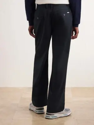 Aimé Leon Dore Straight-leg Pleated Cotton Trousers