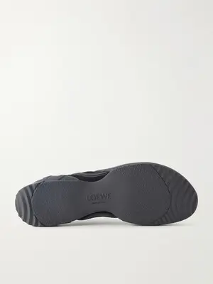 Loewe Grip Aqua Rubber-trimmed Stretch Suede Sneakers - Black