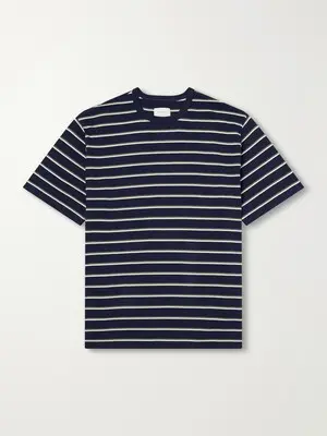 Aimé Leon Dore Aimé Leon Dore - Striped Cotton-Jersey T-Shirt - Men - Blue - XS Blue