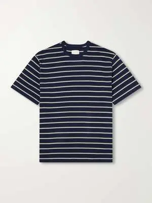 Aimé Leon Dore Striped Cotton-jersey T-shirt - Navy