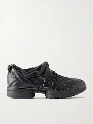 Simone Rocha Adidas Originals Clima Embellished Lace-trimmed Leather Sneakers - Black