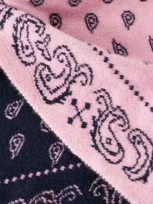Guest In Residence The Wild Rag Cashmere-jacquard Scarf - Navy