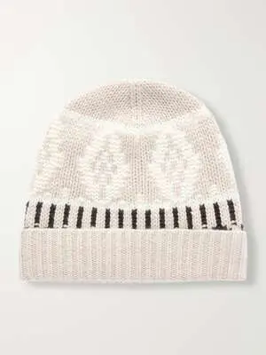 Arch4 Lorenz Fair Isle Cashmere Beanie - Ivory