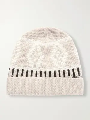 Arch4 Lorenz Fair Isle Cashmere Beanie - Neutrals