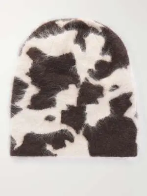 Guest In Residence Grizzly Cowhide Cashmere Beanie - Multi