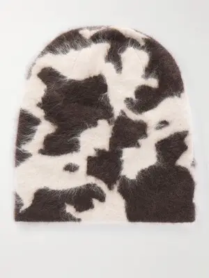 Guest In Residence Grizzly Cowhide Cashmere Beanie - Multi