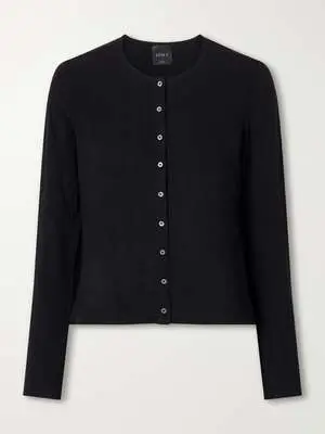 LESET Lauren Jersey Cardigan - Black