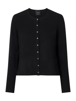 LESET Lauren Jersey Cardigan - Black