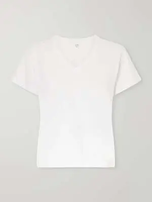 LESET Margo Cotton-jersey T-shirt - White