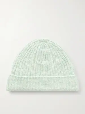 Auralee Ribbed Cashmere Beanie