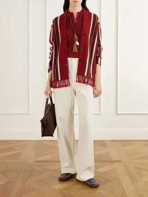 Guest In Residence Shrunken Waffle Cropped Cashmere Polo Shirt