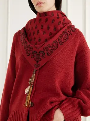 Guest In Residence The Wild Rag Cashmere-jacquard Scarf
