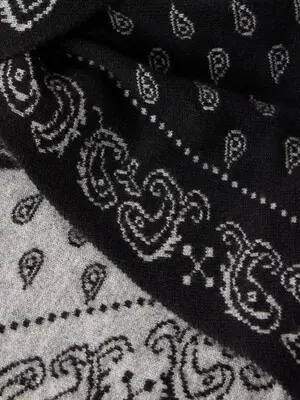 Guest In Residence The Wild Rag Cashmere-jacquard Scarf - Black