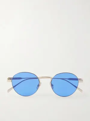 Celine Round-frame -tone Sunglasses - Gold