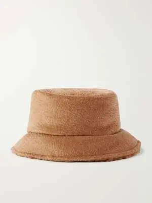 Max Mara Fiducia Teddy Hair Bucket Hat - Camel