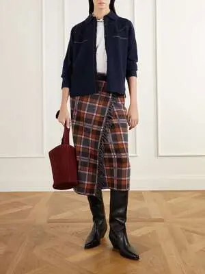 Guest In Residence Western Cropped Cashmere Cardigan
