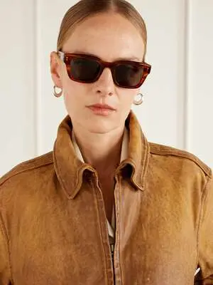Barton Perreira Butzi Havana D-frame Acetate Sunglasses