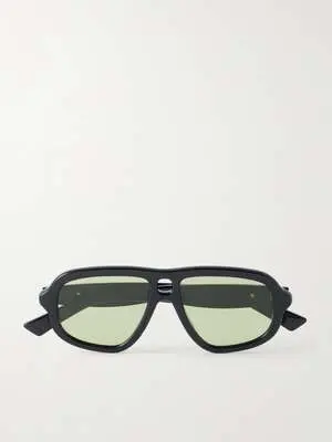 Bottega Veneta Sophia Ribbon Aviator-style Acetate Sunglasses - Black
