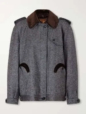 BLAZÉ MILANO Chausie Wool-blend Jacket - Dark Gray