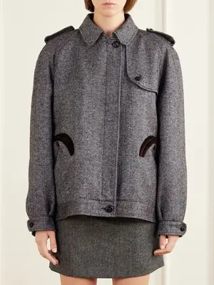 BLAZÉ MILANO Chausie Wool-blend Jacket - Gray
