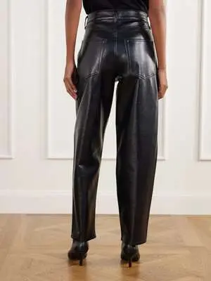 AGOLDE Nate Leather-blend Tapered Pants