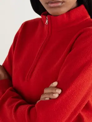Auralee Wool Half-zip Sweater - Red