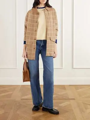 Guest In Residence Tartan Industry Checked Wool And Cashmere-blend Jacket