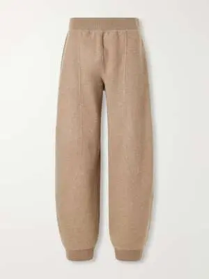 Max Mara Cesto Paneled Wool-blend Tapered Pants - Beige