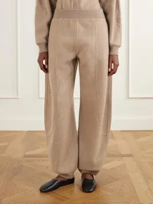 Max Mara Cesto Paneled Wool-blend Tapered Pants