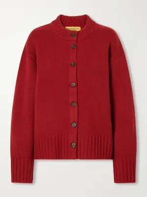 Guest In Residence Cozy Cashmere Cardigan - Red