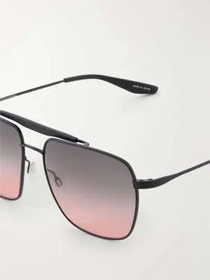 Barton Perreira Bhanot Aviator-style Titanium Sunglasses