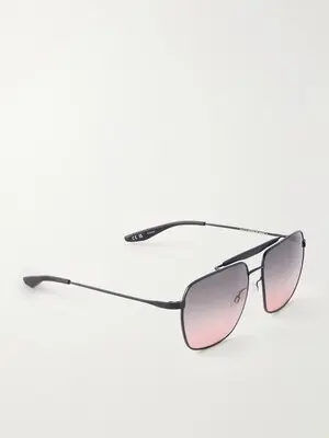 Barton Perreira Bhanot Aviator-style Titanium Sunglasses