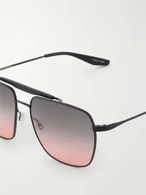 Barton Perreira Bhanot Aviator-style Titanium Sunglasses