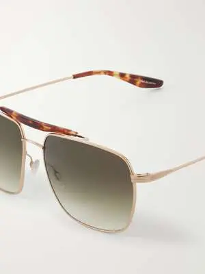 Barton Perreira Bhanot Aviator-style -tone Sunglasses