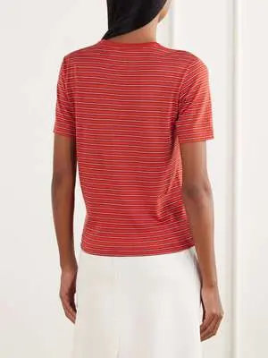 Auralee Striped Wool-jersey T-shirt