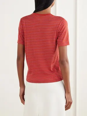Auralee Striped Wool-jersey T-shirt