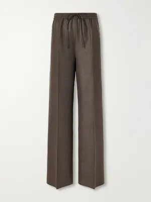 Max Mara Pantone Virgin Wool-twill Wide-leg Pants - Brown