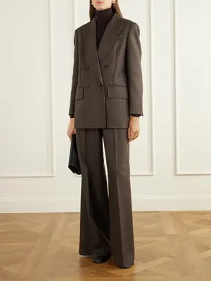 Max Mara Pantone Virgin Wool-twill Wide-leg Pants