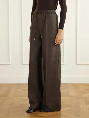 Max Mara Pantone Virgin Wool-twill Wide-leg Pants