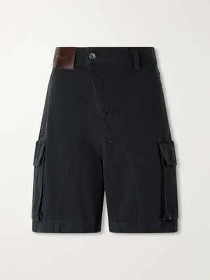 JW Anderson Twisted Patch Pocket Cotton-twill Shorts - Black