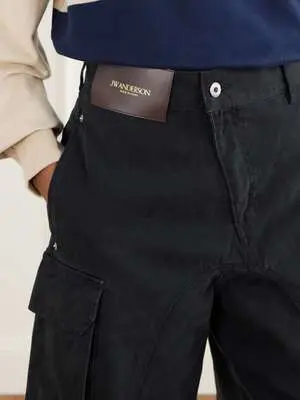 JW Anderson Twisted Patch Pocket Cotton-twill Shorts