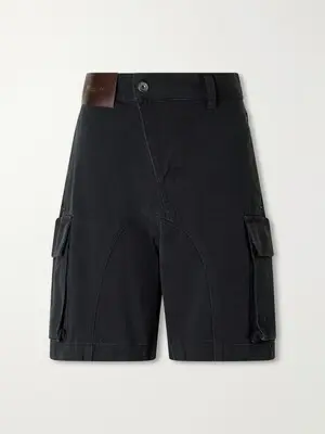 JW Anderson Twisted Patch Pocket Cotton-twill Shorts - Black