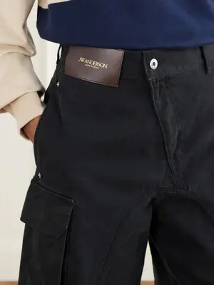 JW Anderson Twisted Patch Pocket Cotton-twill Shorts