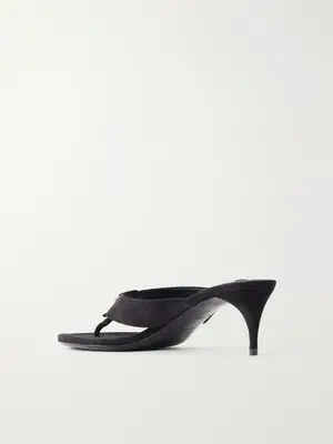 Alaïa Infra 55 Embellished Suede Thong Sandals