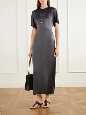 FFORME Imogen Draped Satin Maxi Dress
