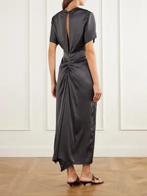 FFORME Imogen Draped Satin Maxi Dress